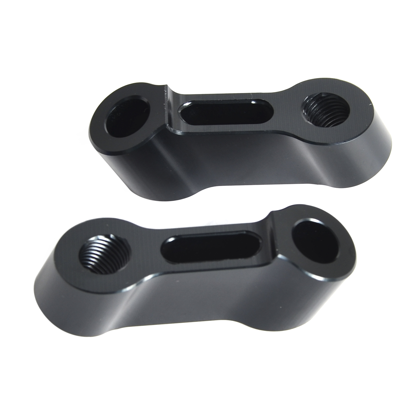 10mm Motorcycle Mirror Mount Risers Extenders Adapters Universal Black
